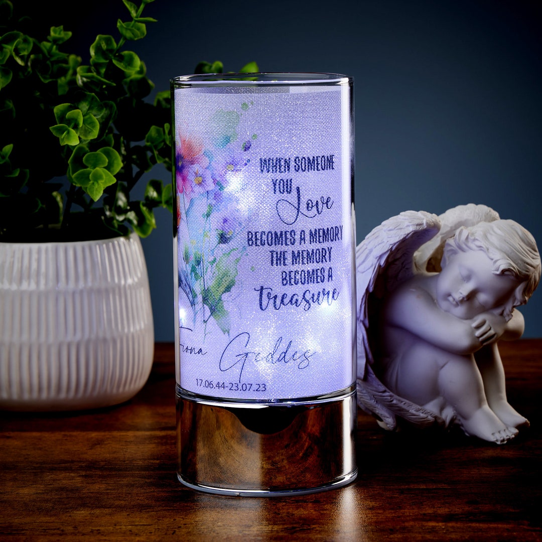 Personalised Memorial Remembrance Light Treasured Love - Etsy