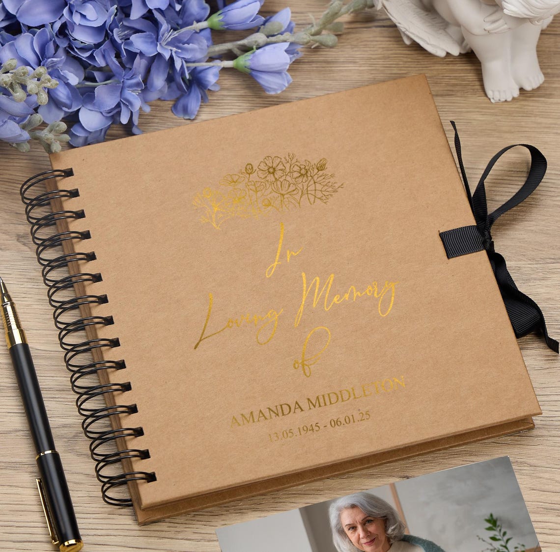Persoanlised in Loving Memory Book - Ideal for Funerals, Condolences ...