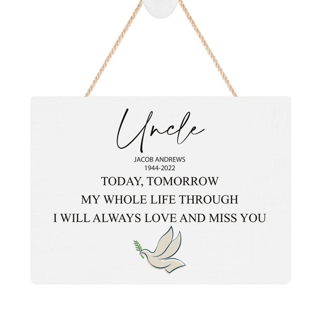Personalised Uncle Remembrance Memorial Keepsake Plaque - Etsy