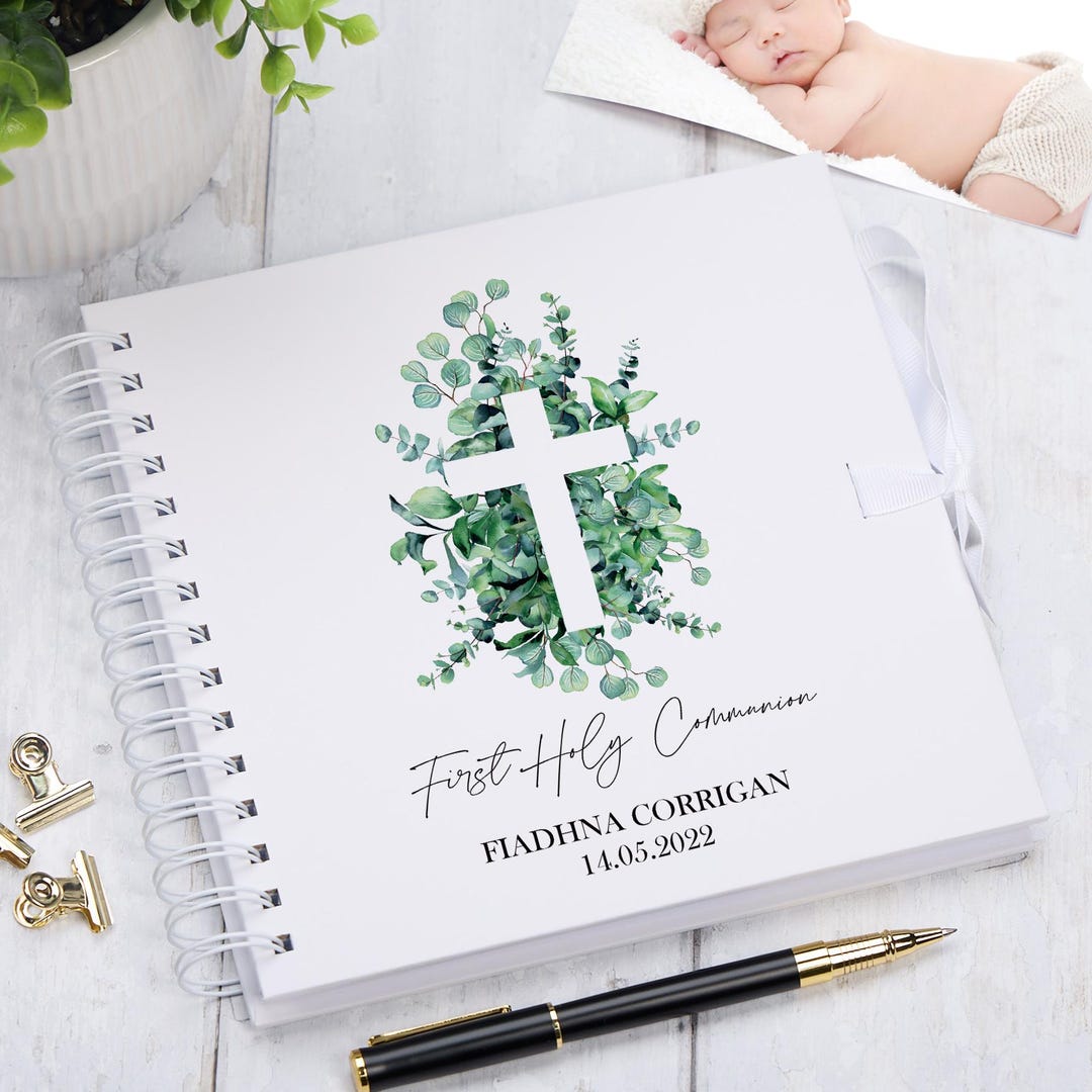 Personalised First Holy Communion Scrapbook Photo Album With Cross - Etsy