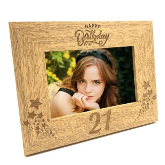 Happy 21st Birthday Wooden Photo Frame Gift | Etsy