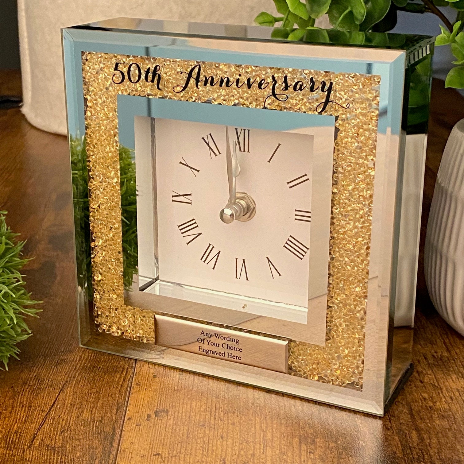 50th wedding anniversary mantel clocks store