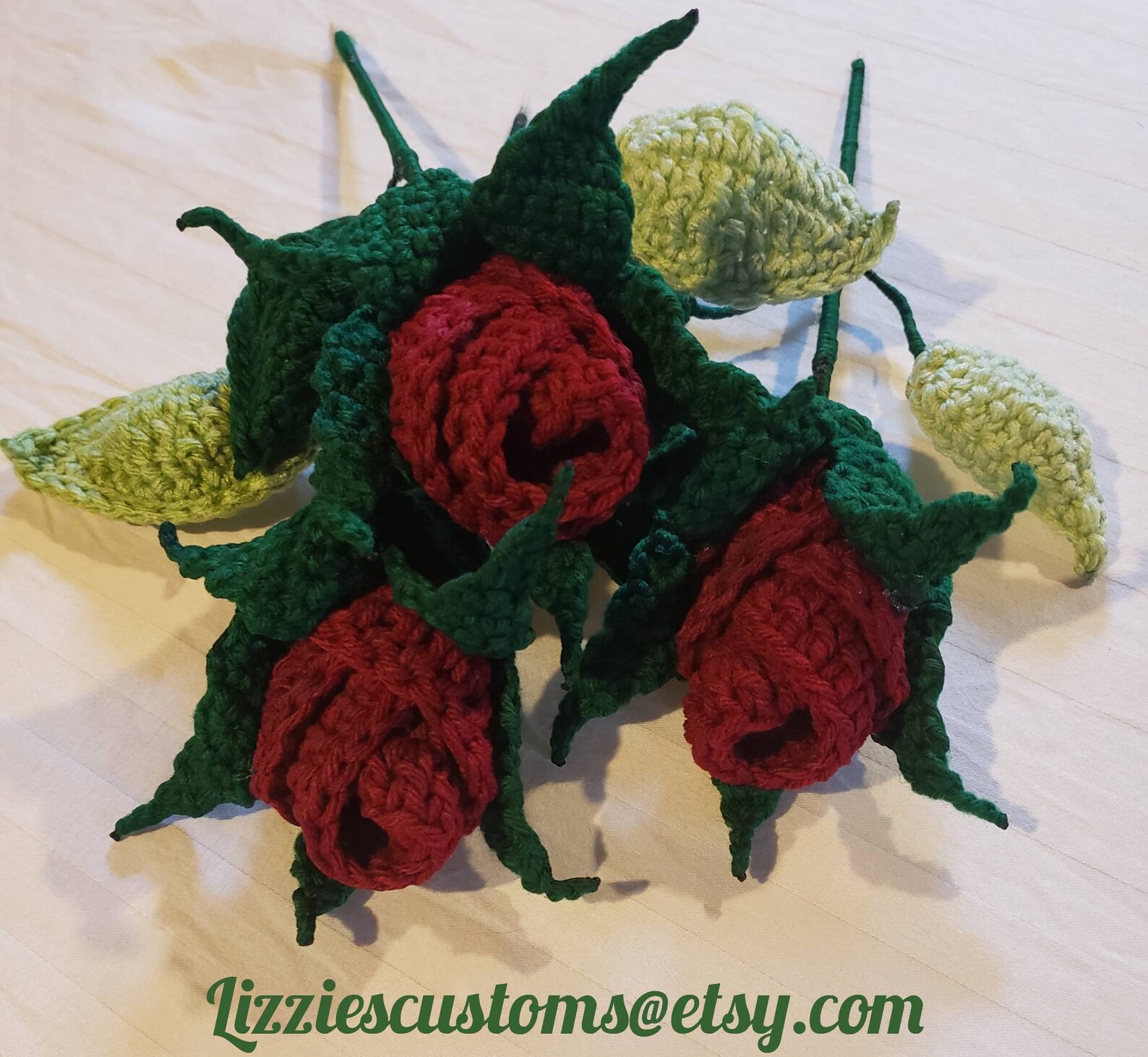 Crochet Rosebud - Etsy