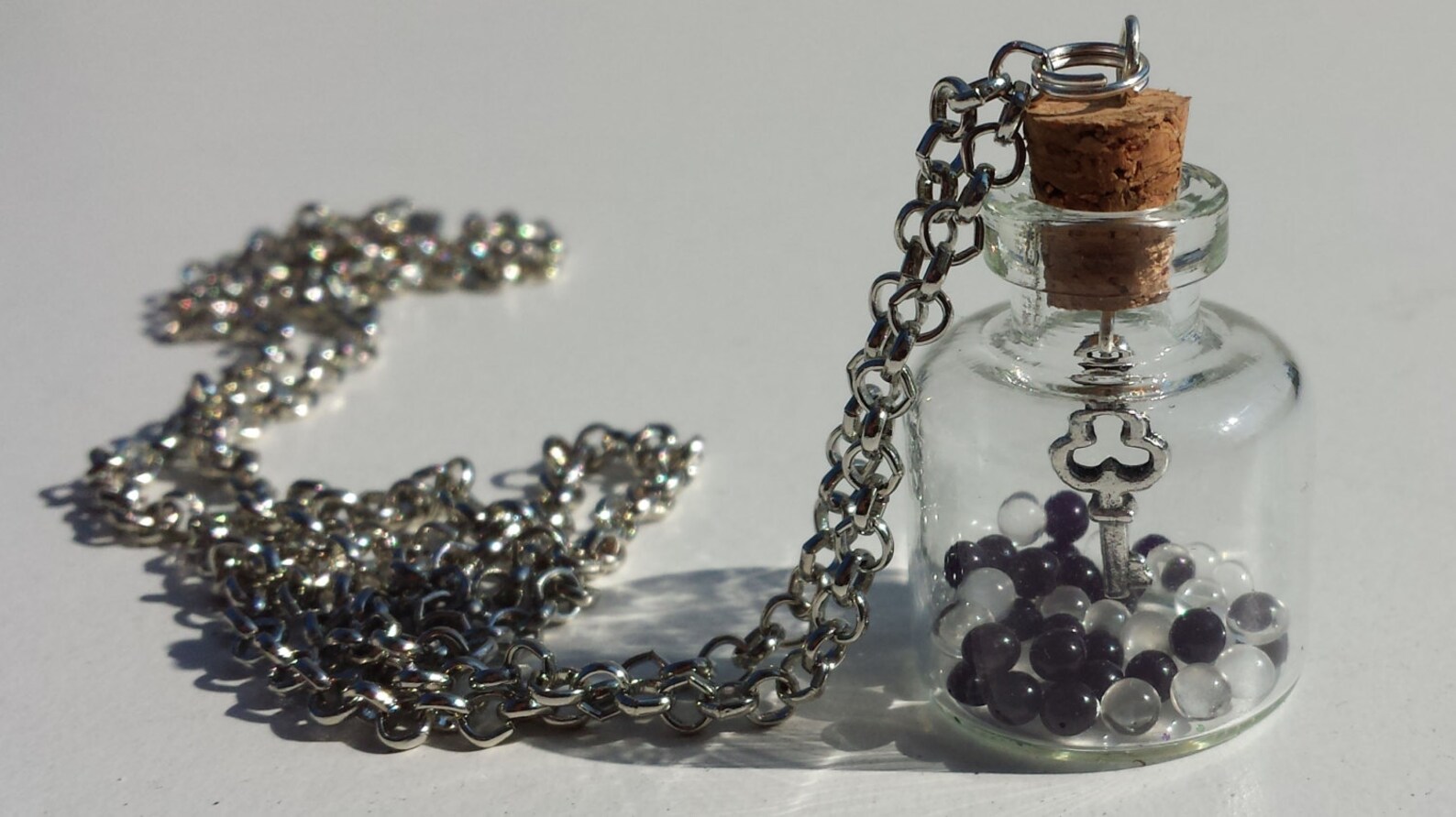 Key to My Heart, Miniature Bottle Necklace - Etsy