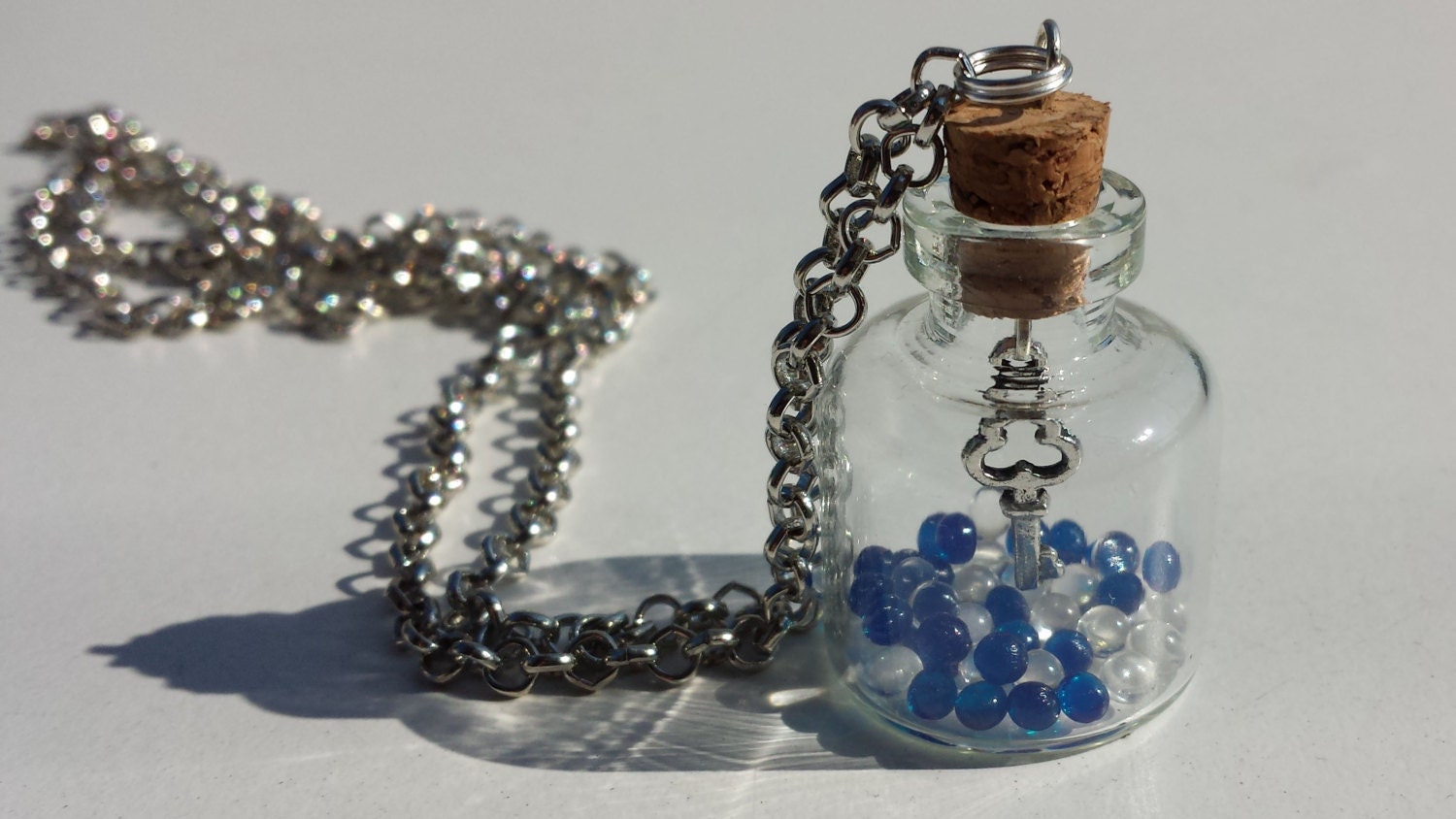 Key to My Heart, Miniature Bottle Necklace - Etsy