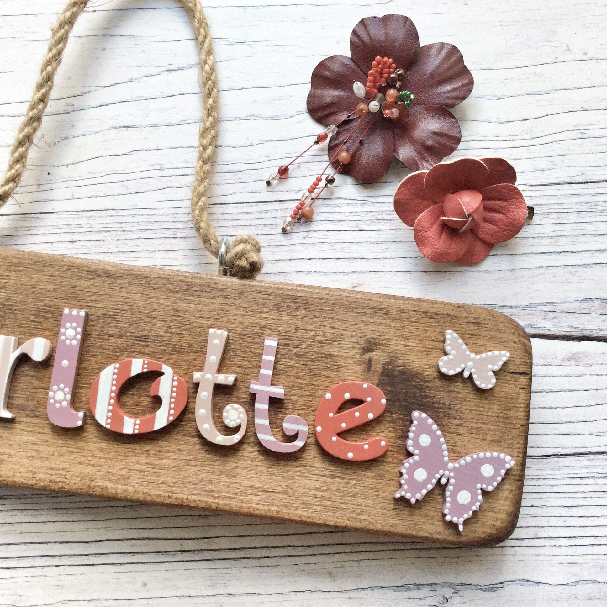 Butterfly Door Sign for Girls: Personalise With Name and Multiple ...