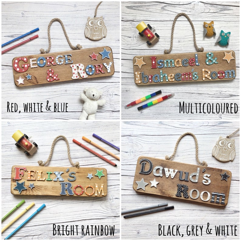 Boys Room Sign Personalised Bedroom Door Sign Boys Bedroom - Etsy