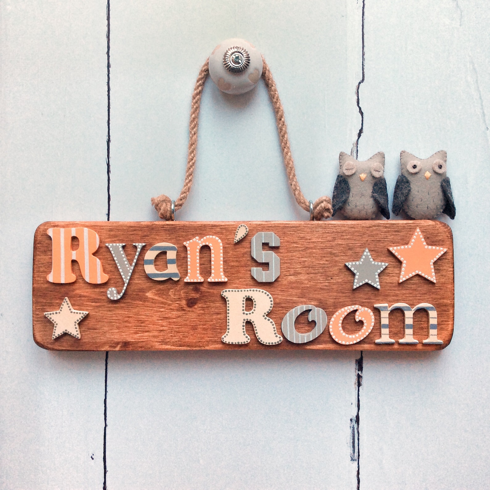 Boys room sign Personalised bedroom door sign Boys bedroom | Etsy