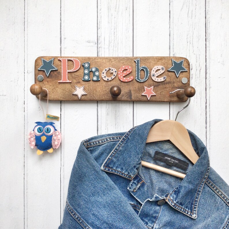 Child's Bedroom Hooks Personalised Bedroom Hooks Kids | Etsy