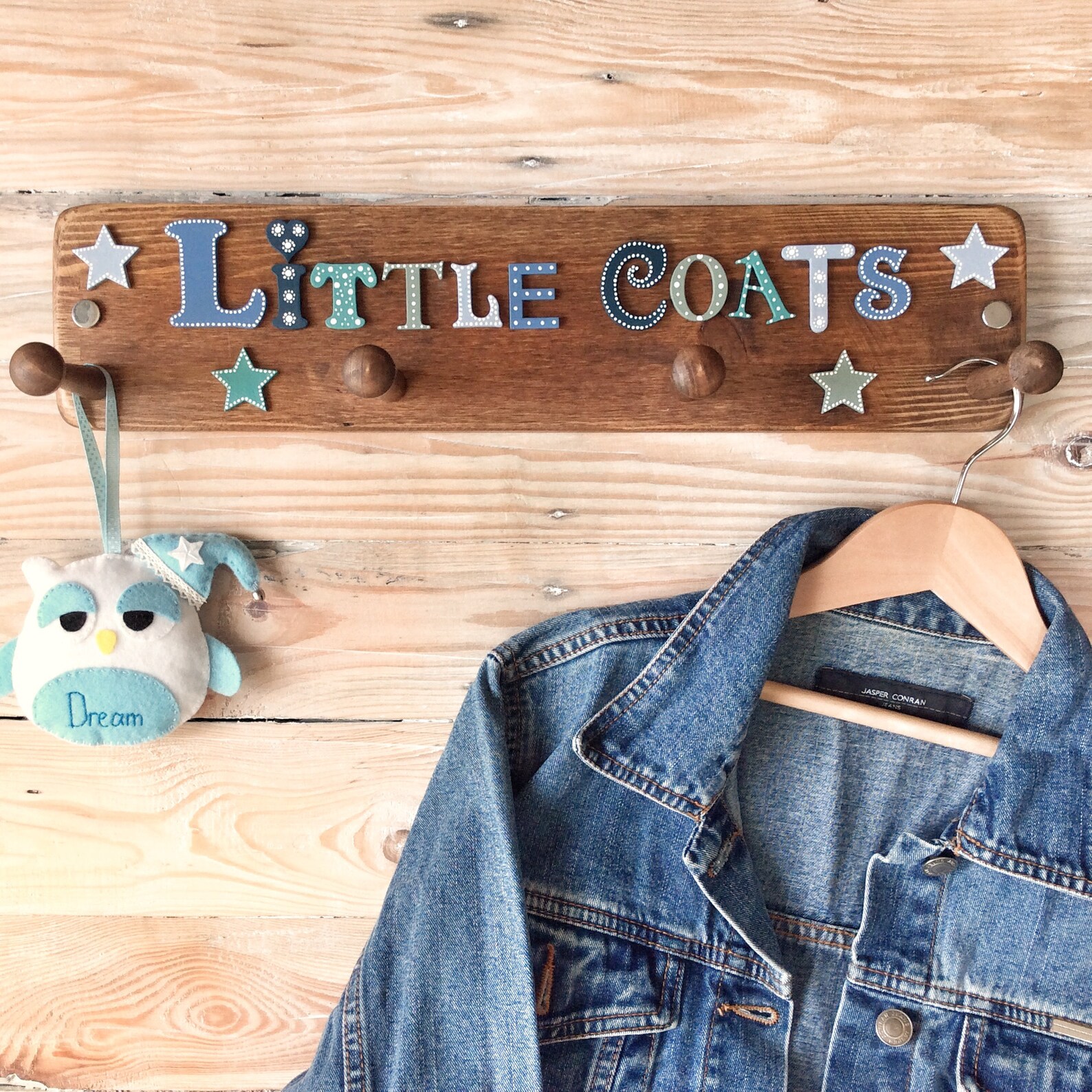 Childs coat hooks Kids coat pegs Hallway hooks Little | Etsy