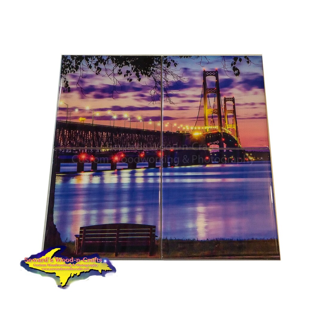 Michigan Coasters Mackinac Bridge Puzzle Set -8710 - Etsy