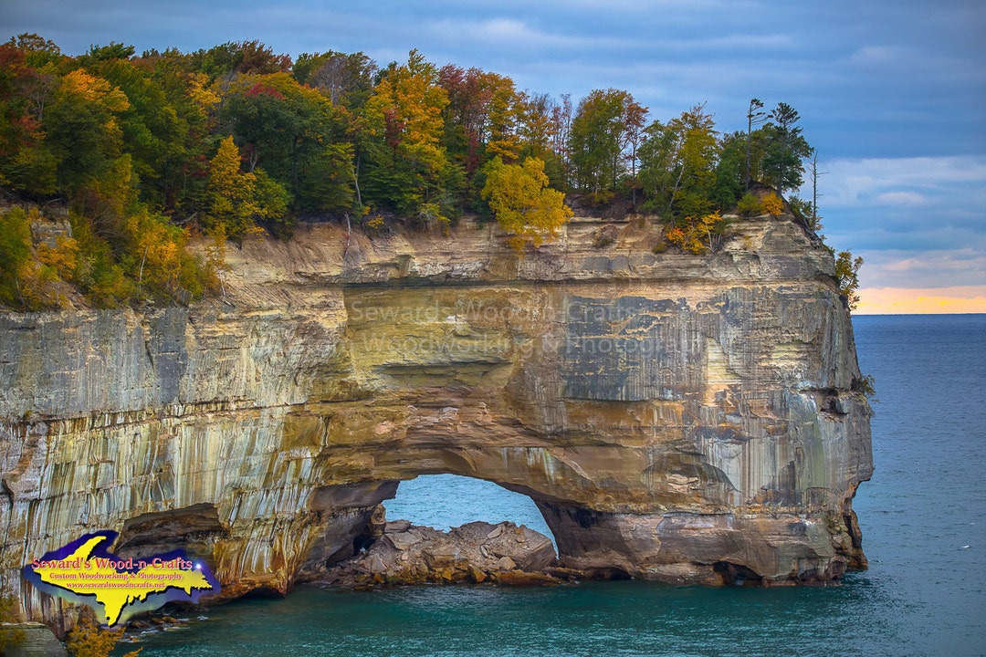 Pictured Rocks Grand Portal -5996 Michigan Photography - Etsy