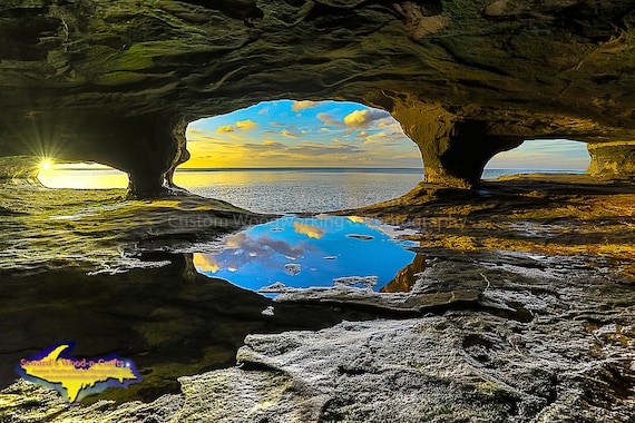 Pictured Rocks National Lakeshore pictured Rocks Caves 1839 | Etsy