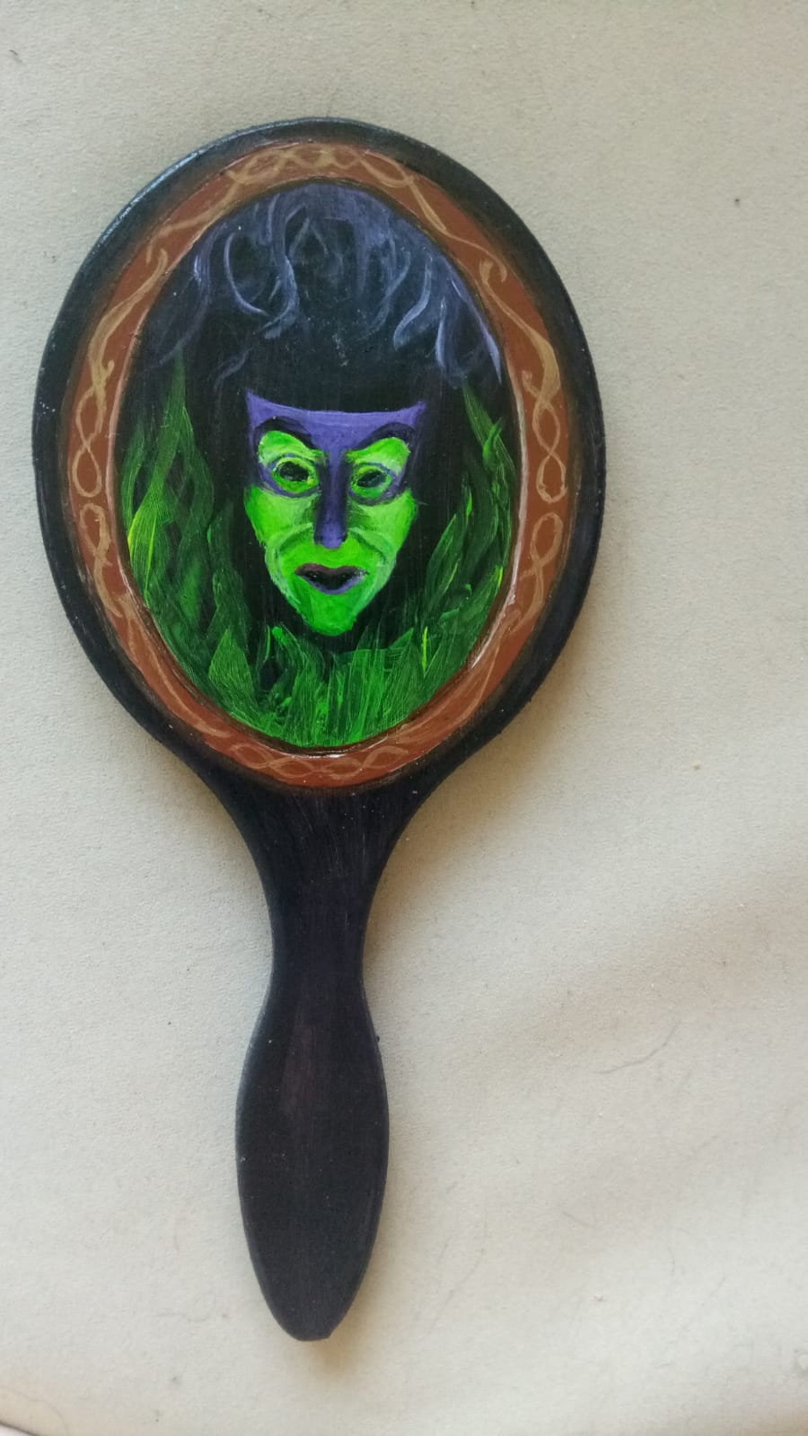 Magic Mirror Handheld Mirror Hand Painted - Etsy Ireland