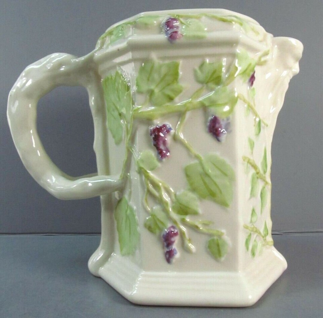 Belleek Irish Vintage Vine Pattern Pitcher Painted Featuring a Bacchus ...