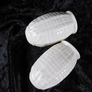 Vintage Belleek Irish Salt & Pepper Shakers: Tridacna Pattern, Parian ...
