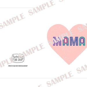 Mama Card, Mother's Day PRINTABLE Card, Cute Simple Mama Card for ...