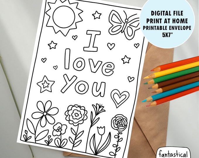 Grandpa Card From Grandchild: Printable Coloring Page (digital Download ...