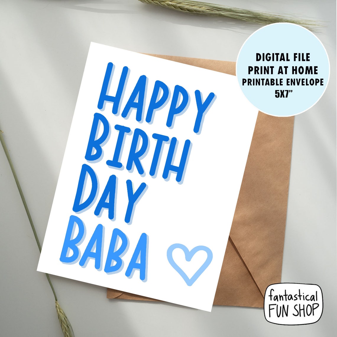 PRINTABLE BABA Birthday Card Happy Birthday Baba Greek Card - Etsy UK