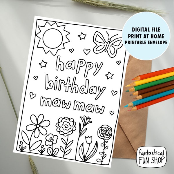 Birthday Card for Mamaw - Etsy