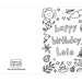 Lolo Birthday Card From Grandchild COLORABLE Card From - Etsy