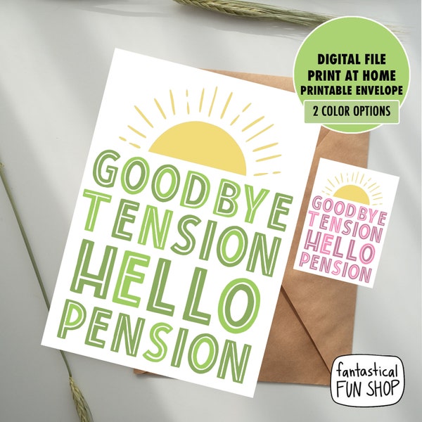 Retirement Card Printable - Etsy