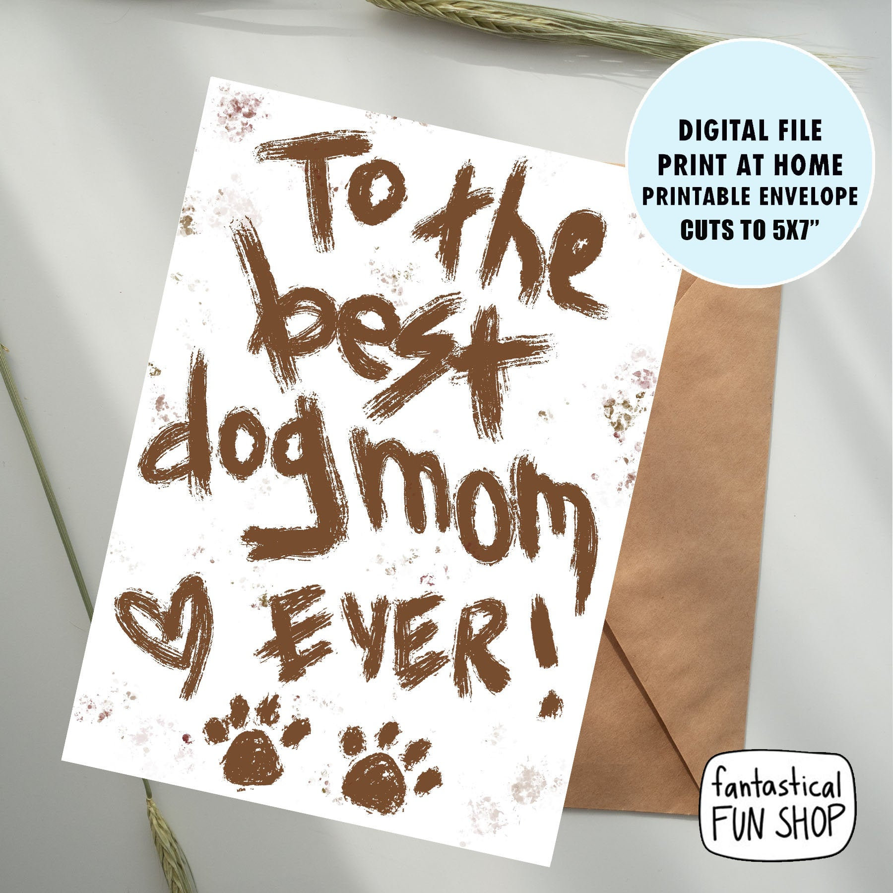 Card From Dog Dog Mother's Day Card PRINTABLE Card for - Etsy UK
