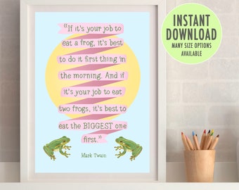 Eat the Frog Mark Twain - Etsy