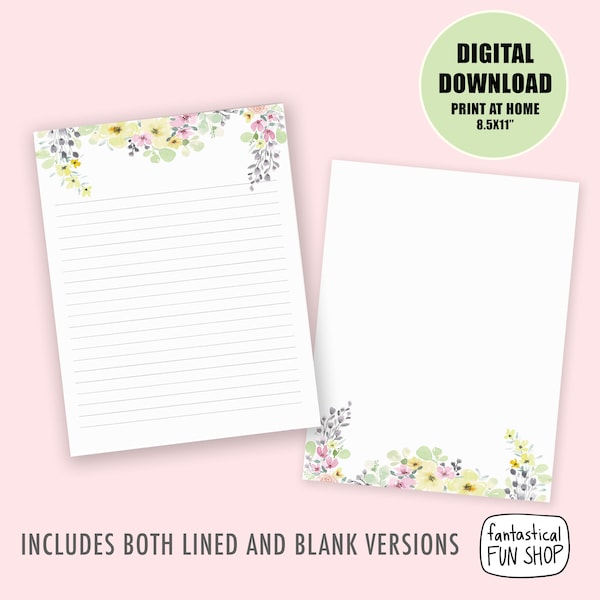 Spring Printable Stationery - Etsy