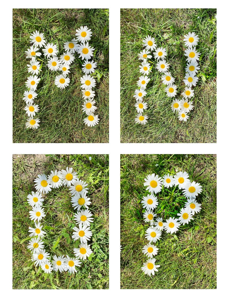 Spring Themed Alphabet Flashcards Uppercase Flower Letters - Etsy