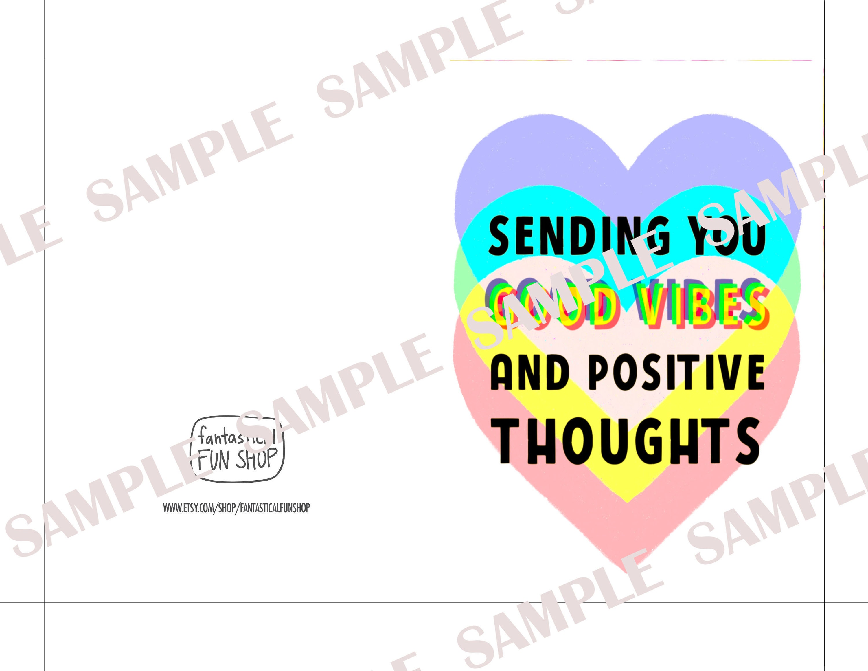 Good Vibes Card PRINTABLE Positive Vibes Card Good Luck | Etsy