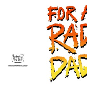 Rad Dad, PRINTABLE Father's Day Card, Card for Dad, Rad Dad Card, Cool ...