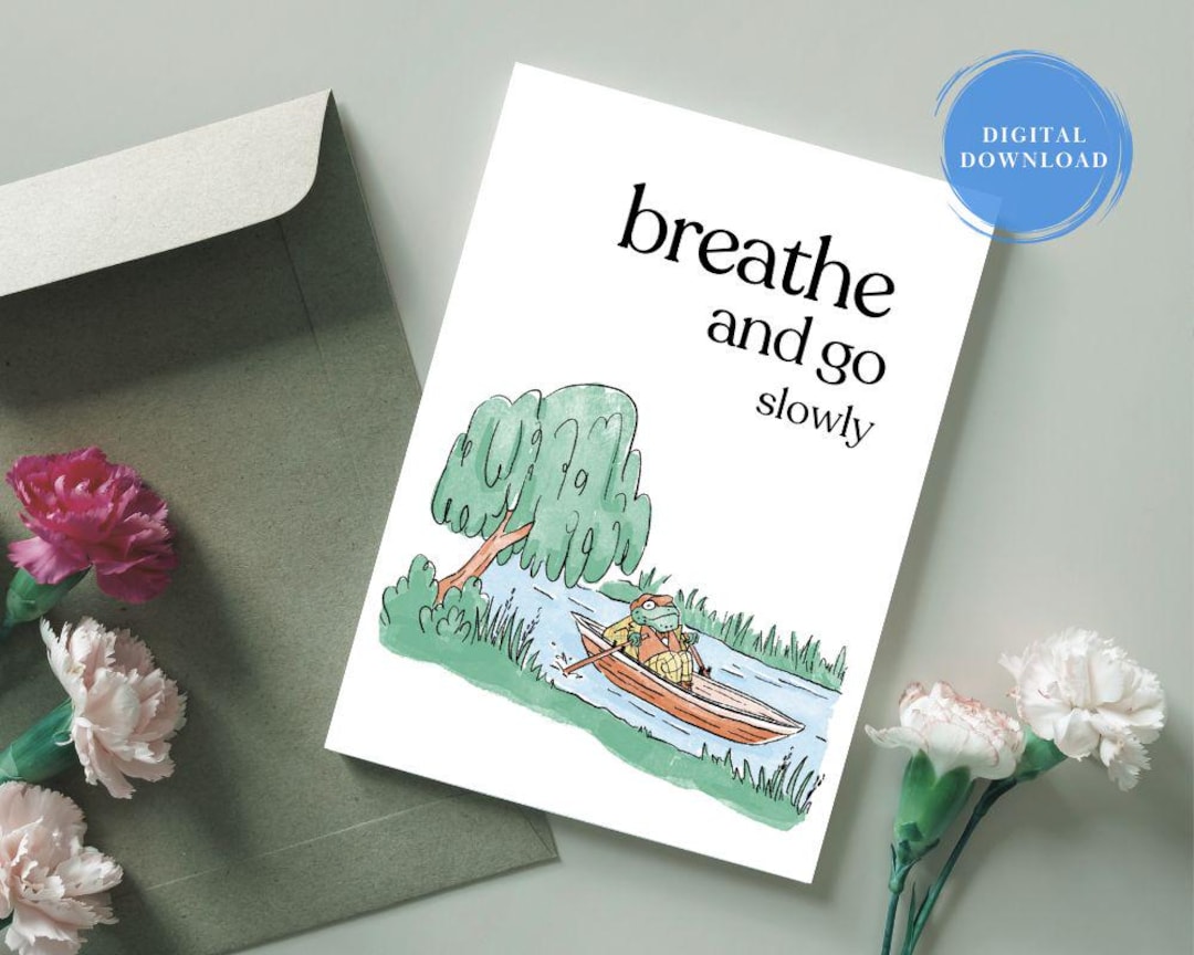 Breathe Card: Encouragement & Support (instant Download) - Etsy