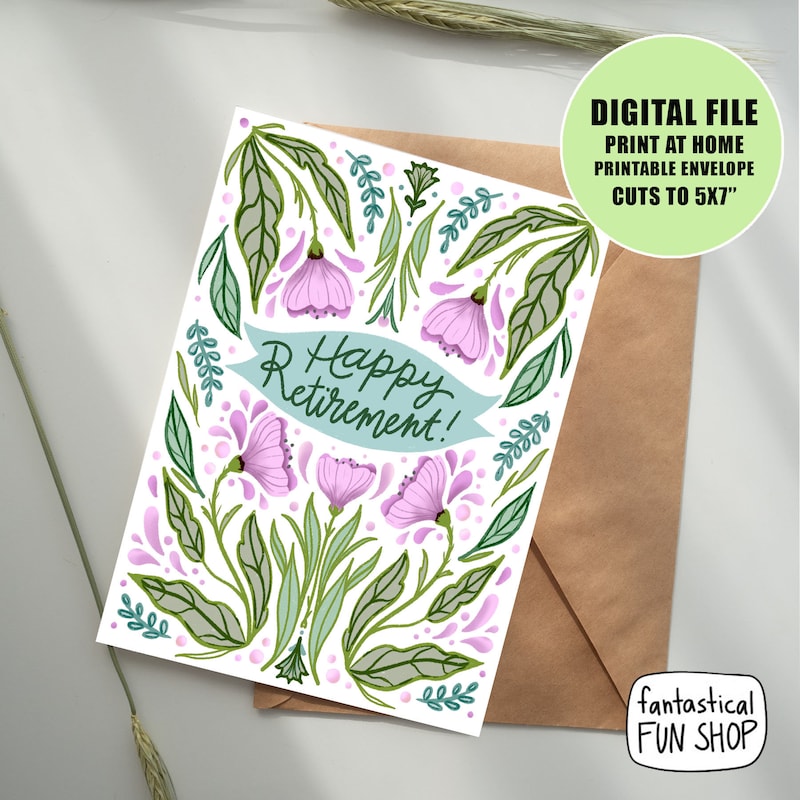 Printable Retirement Card - Etsy