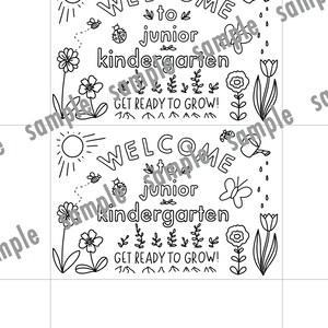 Junior Kindergarten Post Card for Students From Teacher PRINTABLE, Back ...