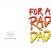 Rad Dad, PRINTABLE Father's Day Card, Card for Dad, Rad Dad Card, Cool ...
