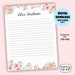 PRINTABLE Stationery, Personalized Stationery, Stationary With Name ...