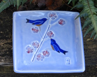 Bluebird plate | Etsy