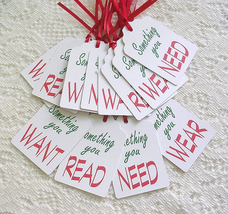 Something You Want Wear Read Need Christmas Gift Tags Set | Etsy Something You Want Wear Read Need Christmas Gift Tags Set | Etsy