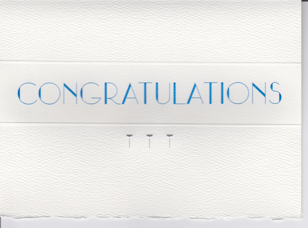 Deco Style Congratulations Card - Etsy