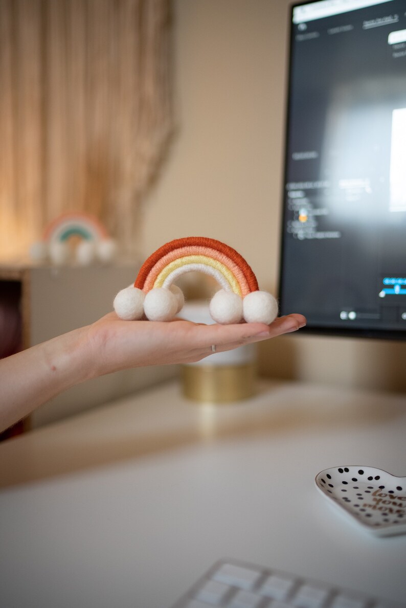 Rainbow Office Decor Work From Home Decor Rainbow Desk Sign Custom ...