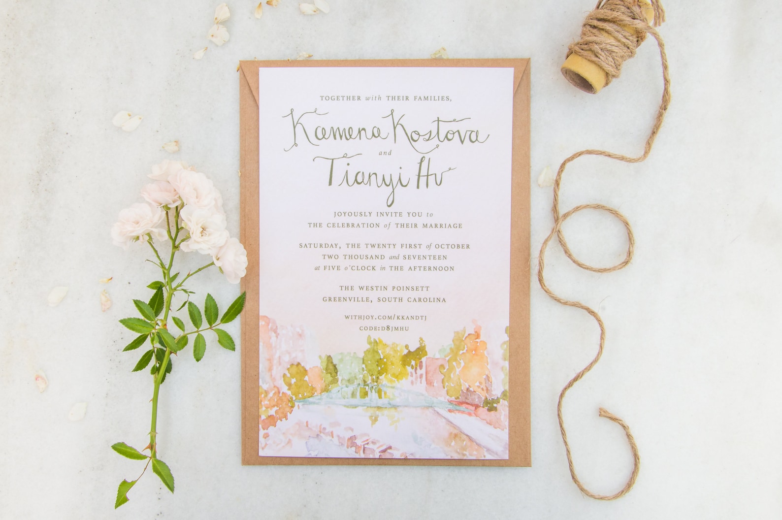 Custom Watercolor Wedding Invitation - Etsy