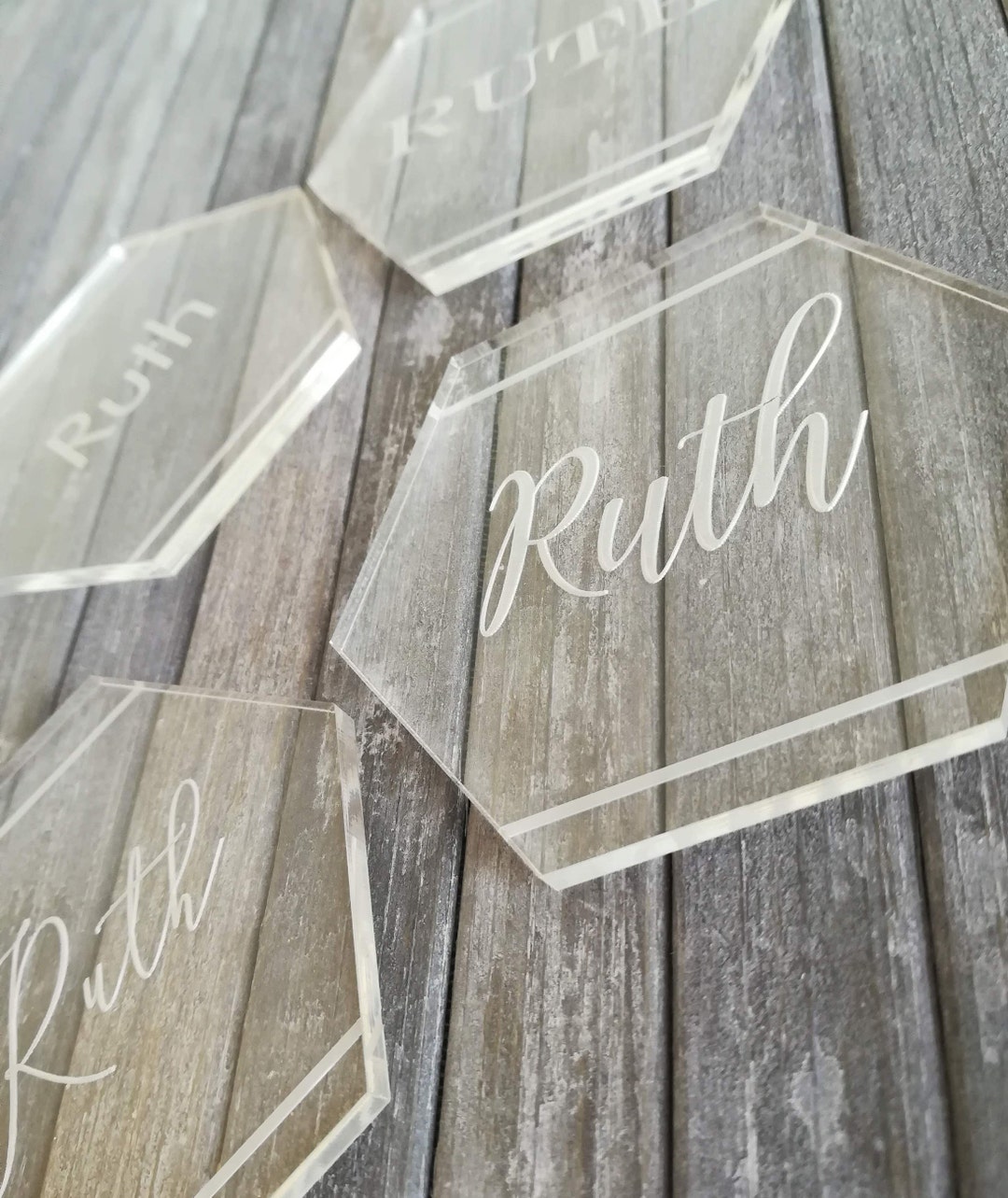 Engraved Classic Acrylic Table Place Names Personalised - Etsy UK