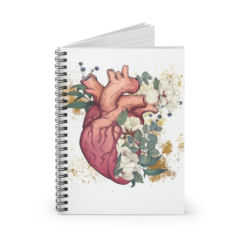 Cardiac Anatomical Heart Spiral Notebook Ruled Lined Cardiac - Etsy