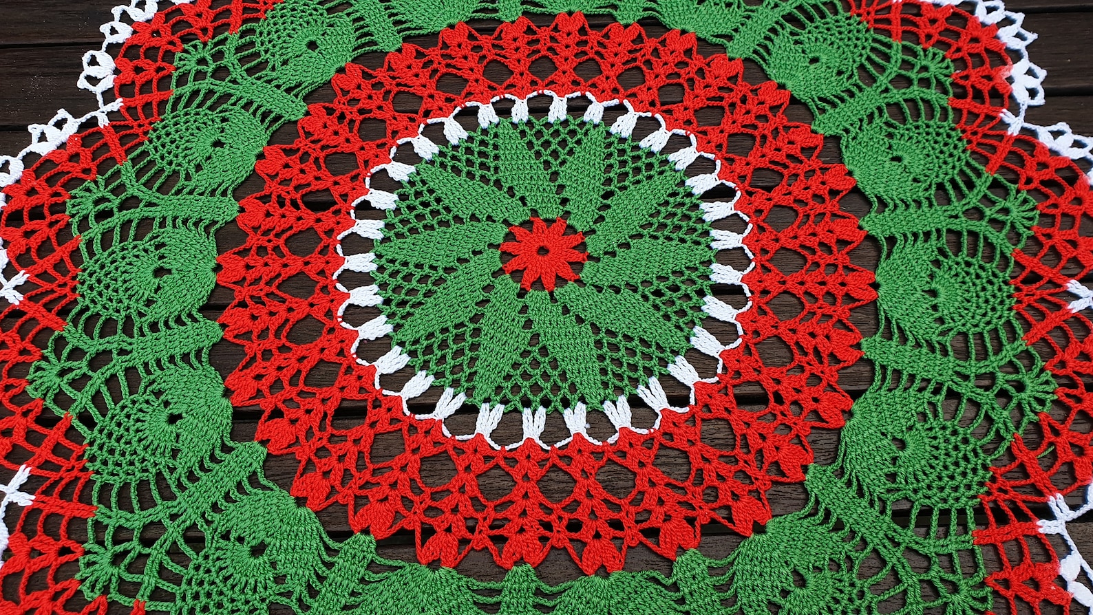 Christmas Crochet Doily. Large Christmas Doily. Christmas - Etsy