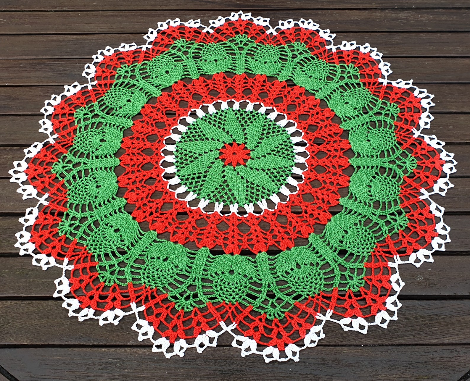 Christmas Crochet Doily. Large Christmas Doily. Christmas - Etsy