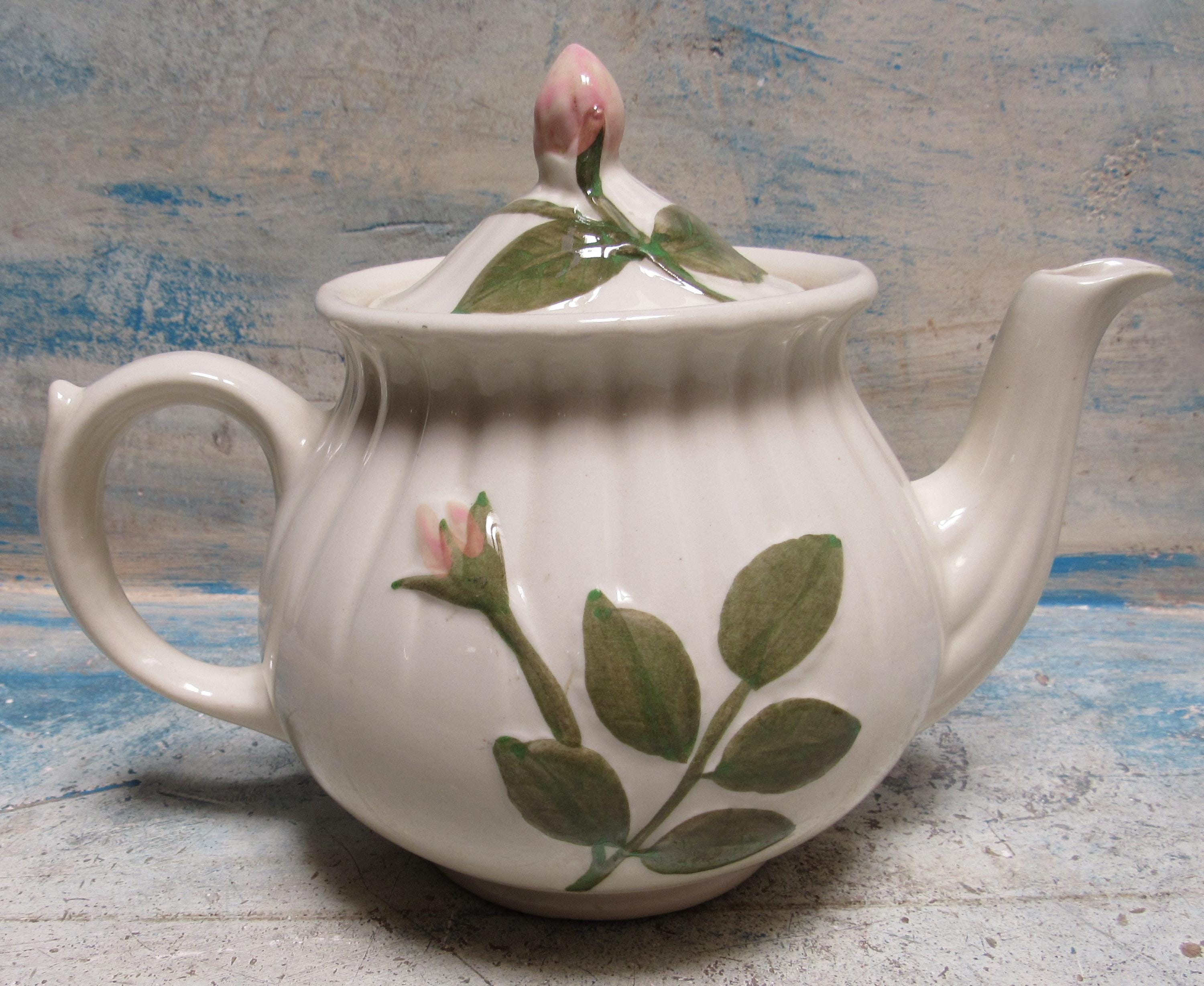 Vintage Hand Painted Tea Pot Roses Cottage Core - Etsy