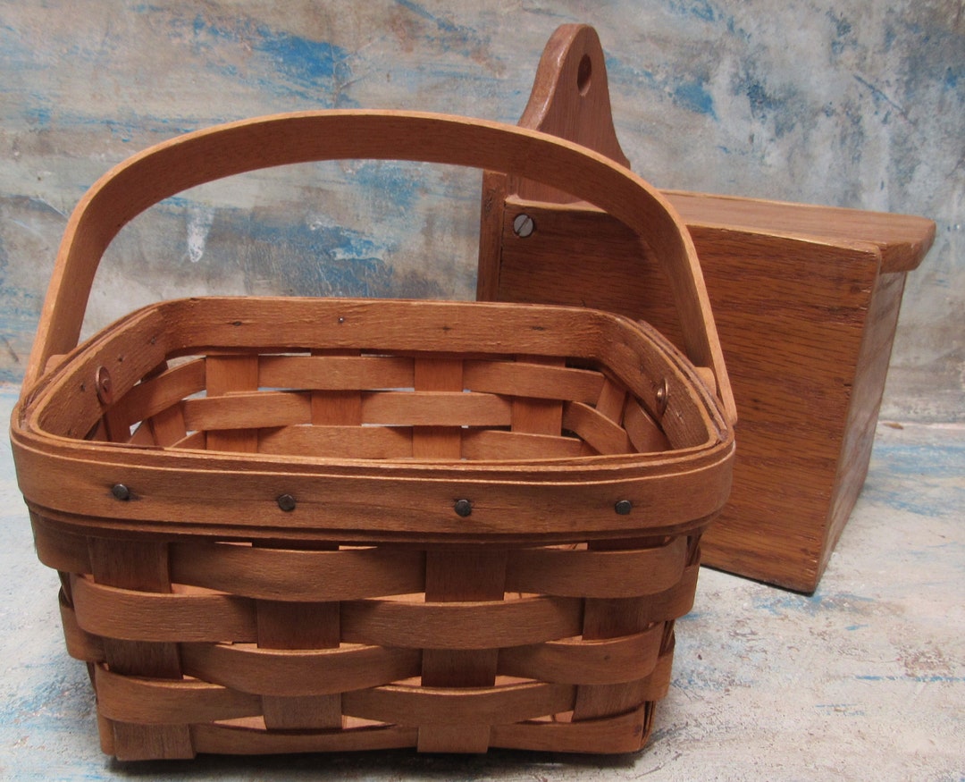 Vintage Longaberger Berry Basket & Vintage Wood Saltbox Cottage Core - Etsy