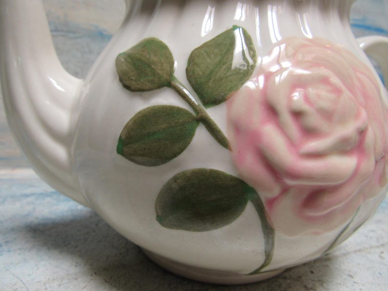 Vintage Hand Painted Tea Pot Roses Cottage Core - Etsy