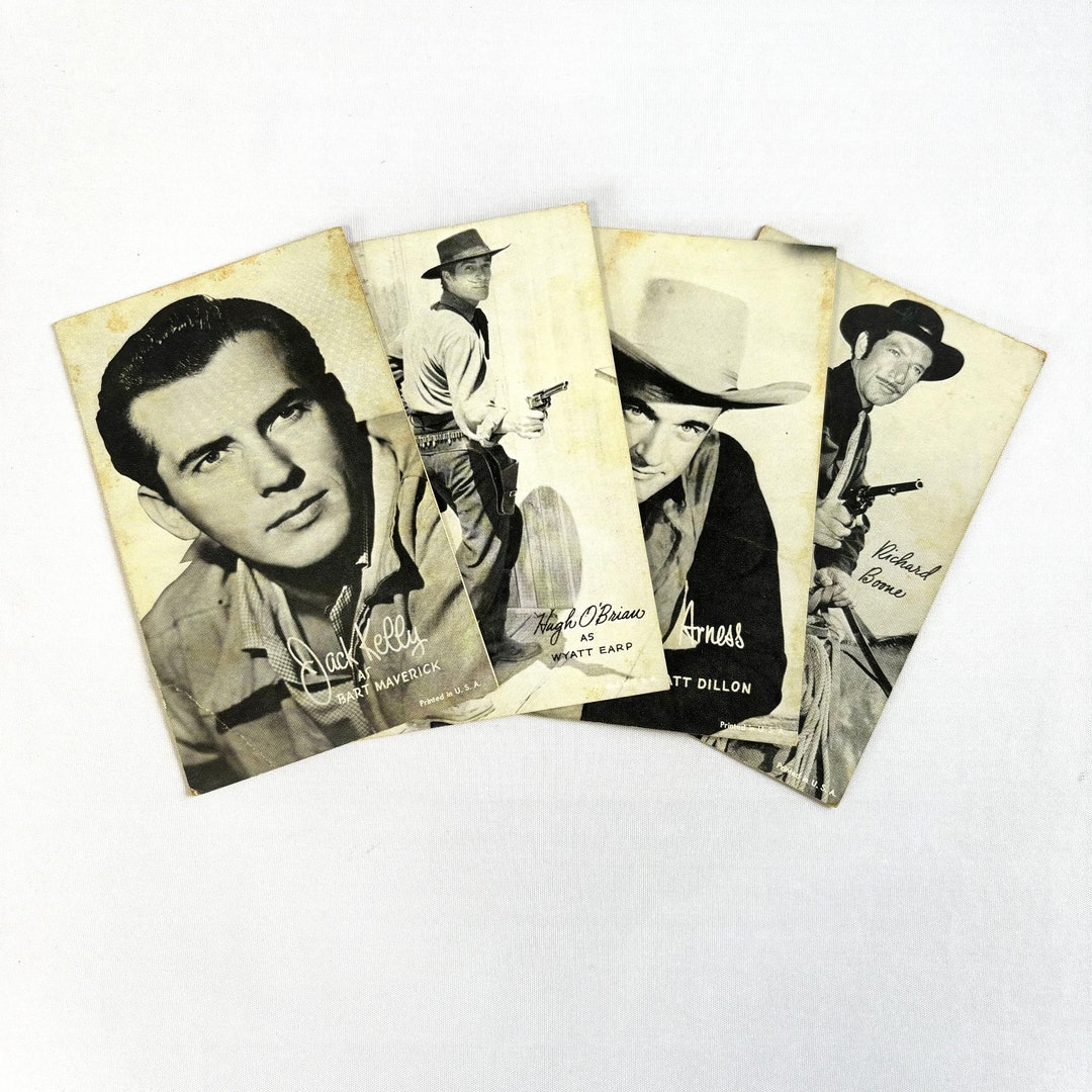 1950’s Western TV Star Collectible Cards (set of 4) - Etsy